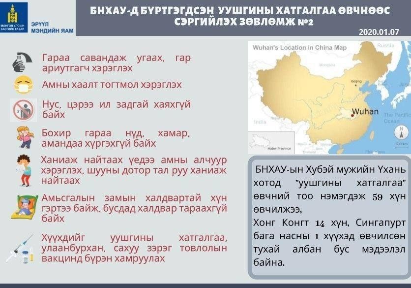 Хятадад гарсан уушгины хатгалгаа манайд эрсдэлтэй гэж дүгнэжээ