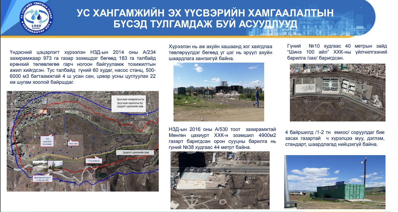 Ус хангамжийн эх үүсвэрийн эрүүл ахуйн хязгаарлалтын бүсийг 800 метрээр