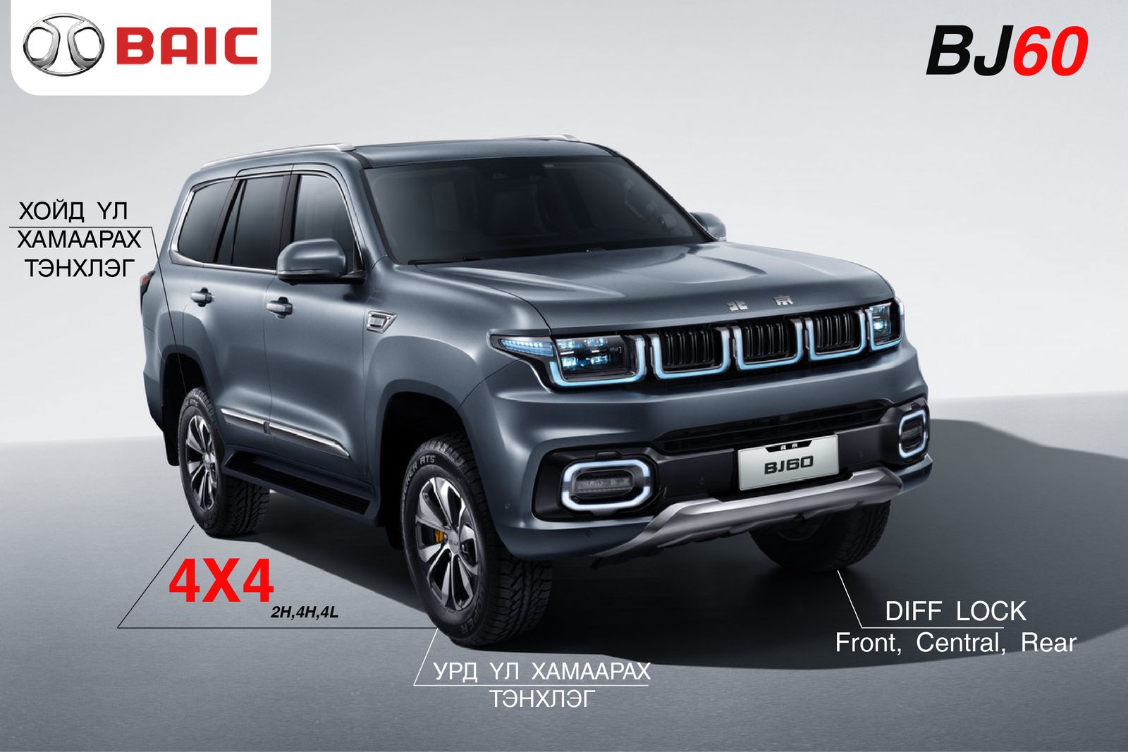 Land Cruiser 300-тай дүйцэх хэмжээтэй BAIC үйлдвэрийн BJ60